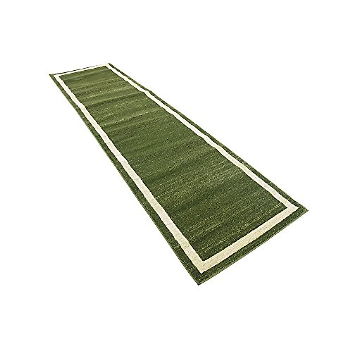 Unique Loom Del Mar Collection Area Rug - Maria (2' 7" x 10' Runner, Green/ Ivory)