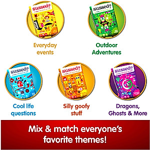 SUSSED The Wacky ‘What Would You Do?’ Social Card Game - Kids Stocking Stuffer & Family Travel Game - Fun & Easy to Play - All Ages 7 and Up - Oddball Orange Deck
