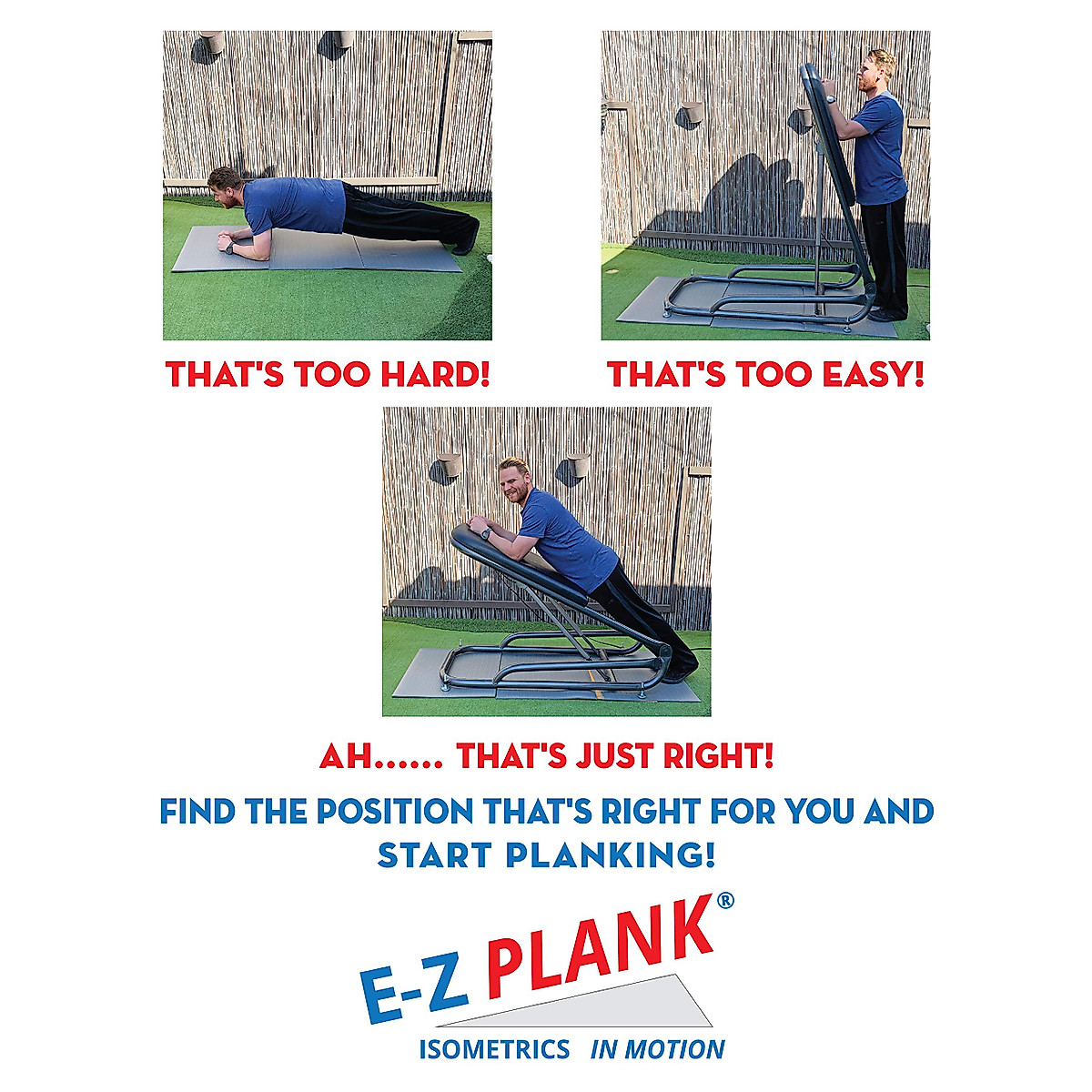 E-Z Plank - Easy Abdominal Core Strengthening - Isometrics in Motion - plus Vibration