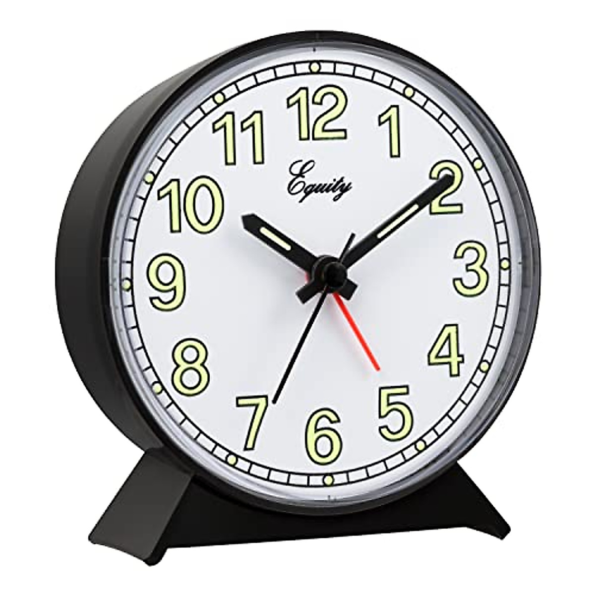 La Crosse Technology Equity Black Battery-Operated Analog Alarm Clock (Model 14077)