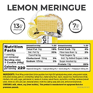 Power Crunch Protein Wafer Bars, High Protein Snacks with Delicious Taste, Lemon Meringue, 1.4 Ounce (12 Count)