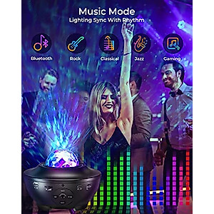 Galaxy Sky Star Projector LED Starry Night Light, Cool Planetarium Music Show Lamp with Bluetooth Speaker for Kids, Boys,Adults Bedroom Space and Home Ceiling Living Room Décor, Party