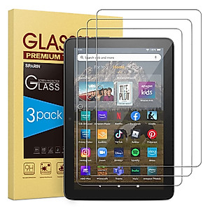 SPARIN 9H Hardness Tempered Glass Screen Protector Compatible with All-new Fire HD 8 2022&2020 Released (12th&10th Generation), 8.0 Inch