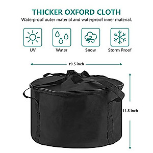 Carry Bag and Cover for Outland Firebowl 893 Deluxe Outdoor Portable Propane Gas Fire Pit, Fit for Outland Firebowl 823 870, 19 Inch Dia, Water-Resistant