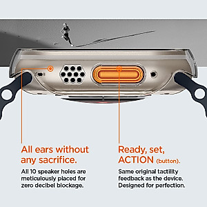 Spigen Thin Fit Designed for Apple Watch Ultra 2/1 Case 49mm Lightweight Hard PC Cover - Crystal Clear