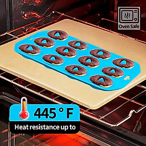 Cupidove Silicone Donut Pan, Silicone Donut Molds for baking, Mini Donut Silicone Mold Heat Resistant, Mini Silicone Baking Mold for baking delicious donuts, Non-stick Bottom, Easy to Clean