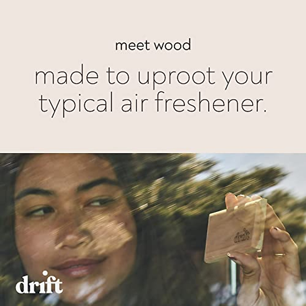 Drift Car Air Freshener - Wood Air Freshener - Car Odor Eliminator - Amber Scent Starter Kit