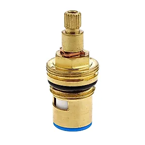 Micro Traders Replacement Tap Valves Brass Ceramic Disc Insert Gland Cartridge Cold/Hot Water 1/4 Quarter Turn 20 Teeth G 1/2Inch
