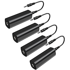 4 PCS Ground Loop Noise Isolator for Car Audio/Home Stereo System, Ground Loop Isolator Noise Filter with 3.5mm Audio Cable