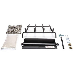 Peterson Fyreside 24-inch Live Oak Log Set with Vented Burner, Auto-Safety Pilot Control Valve and Gas Connection Kit (Propane Gas Only)