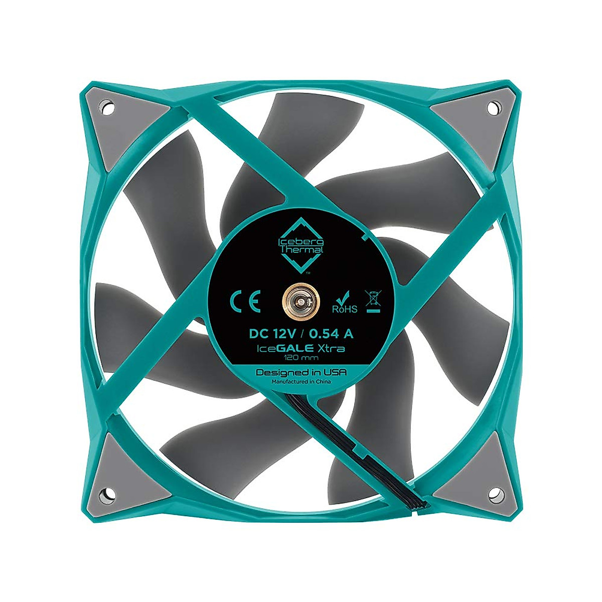 Iceberg Thermal IceGALE Xtra 120mm PWM High Performance Case Fan ((3-Pack) Teal)