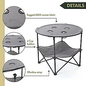 ARROWHEAD OUTDOOR Heavy-Duty Portable Folding Table