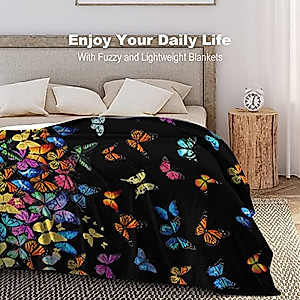 Butterfly Blanket Beautiful Butterfly Throw Blanket Ultra Soft Blankets Lightweight Cozy for Bed Couch Sofa 50"x40"