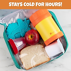 Narwhal Reusable Hard Ice Pack- Set of 3- Fits Easily Inside Kids Lunch Box, Bento, Insulated Cooler Bag- Long Lasting Slim, Space Saving- Cool Freezer Packs Keep Food Cold For Hours- Back To School