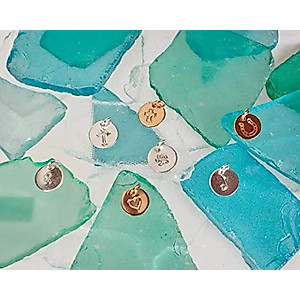 EFYTAL Extra Initial or Symbol, Small 10mm Sterling Silver or Gold Filled Charm, Add Custom Initial to Any Necklace, Tiny Add-On Charms, No Chain Included