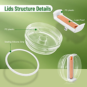 2 Pack Tumbler Lids for Stanley Cup, 40 OZ Replacement Lids Spill Proof Splash Resistant Tumbler Covers Fit for Stanley Tumbler Accessories and More Coffee Mugs, Black