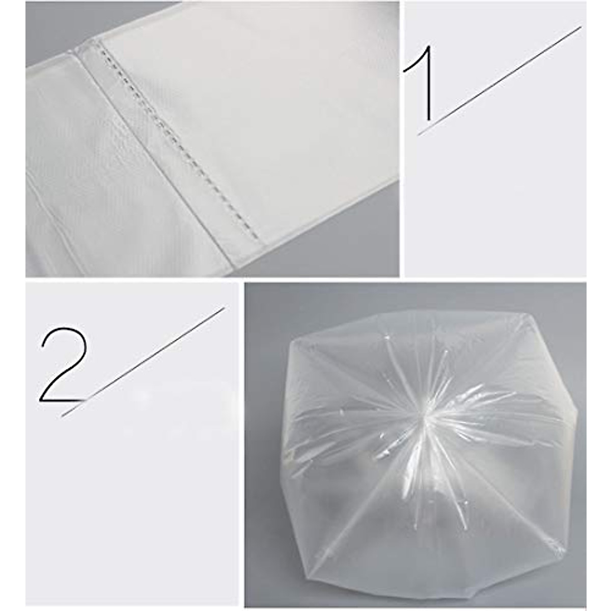 4 Gallon Small Trash Bags Bathroom Garbage Bags Clear Plastic Wastebasket Can Liners for Home and Office Bins,White degradable environmental protection bag,Thickening,100 Count