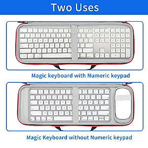 RLSOCO Hard Case for Apple Magic Keyboard (Numeric Keypad) & for Apple Magic Keyboard and Magic Mouse - Black (Case Only)