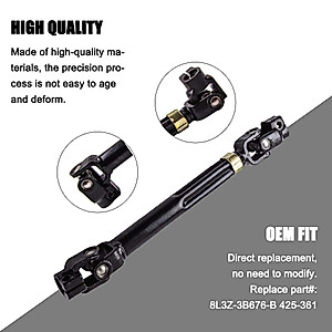Lower Intermediate Steering Column Steering Shaft w/U-Joint Coupler Fits for 2004-2008 Ford F-150, 2006-2008 Lincoln Mark LT Replaces 8L3Z-3B676-B 8L3Z3B676B 425-361