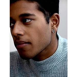 Punk Satan Stud Earrings 316L Stainless Steel Satanic Jewelry for Woman