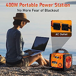 Tyrell Chenergy Jump Starter with air Compressor, 400W Power Inverter Dual AC/DC Ports,2.1A USB Port