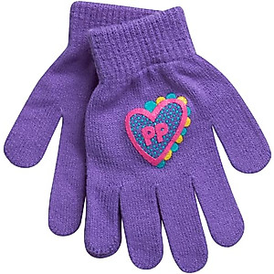 Nickelodeon Paw Patrol Girls Winter Hat and 2 Pair Mittens or Gloves (Age 2-7), Size Age 4-7, Paw Patrol Purple/Grey Glove 4-7