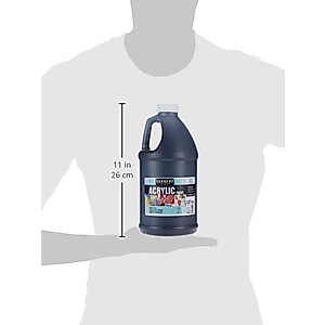 Sargent Art Half Gallon (64 Ounce) Acrylic Paint Black, Non-Fading, Rich Vivid Pigments, Brilliant Matte Finish, Fast Dry Formula, Non-Toxic