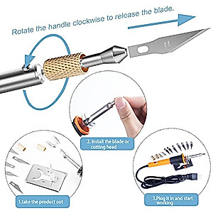Handheld Electric Hot Knife Cutter Tool,Multipurpose Soldering Iron Tool ,Hot Knife Cutting Tool for Cutting Carving Soft Thin Styrofoam Cloth, Plastic Board, Foam, Wood