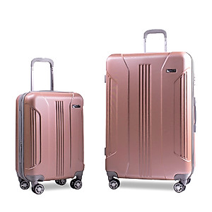 American Green Travel - Denali Hardside Expandable Luggage with TSA Lock, Spinner Wheels, 2-Piece (30-Inch, 20-Inch) Rose Gold