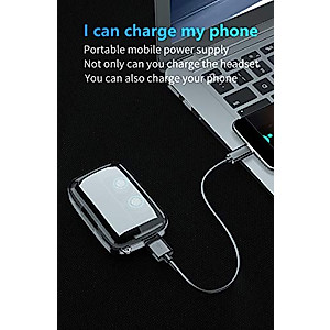 Wireless Earbuds, Bluetooth 5.1 Headphones 180 Hours Playtime Earphones with Microphone, in Ear Headset IPX7 Waterproof Earbuds Noise Cancelling, LCD Display for Sports/Working