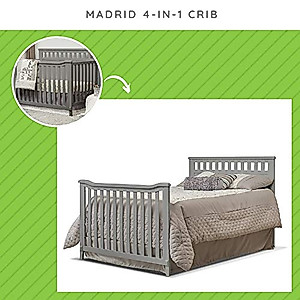 CC KITS Full-Size Conversion Kit Bed Rails for Sorelle Annie Elite, Berkley Classic, Bridgeport, Fairview, Glendale, Kathryn, Lynn, Madrid, Palisades, Petite, Urban and Yorkshire Cribs (Grey)