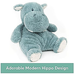GUND Baby Oh So Snuggly Hippo Large Plush Stuffed Animal for Babies and Infants, Teal, 12.5”