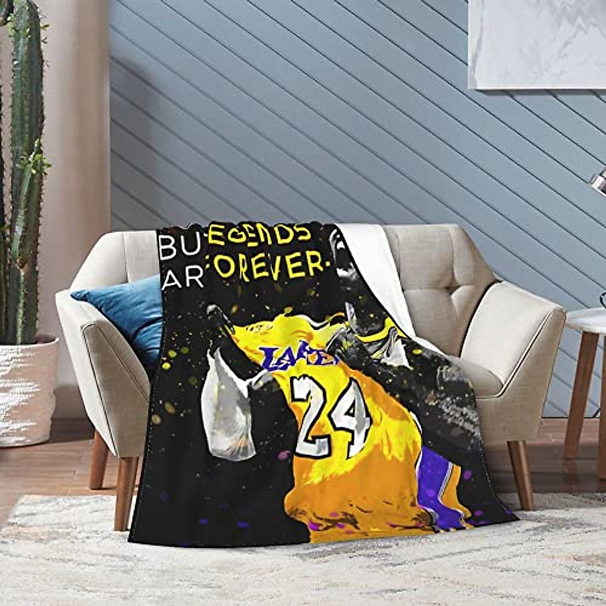 wanjun Blanket Ultra-Soft Flannel Blanket,Lightweight,Bed Throws All Seasons Warm Throw Blanket,Sofa,Room,Basketball Fans Gift. (50 inches x40 inches ), A1