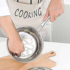 Stainless Steel Saucepan,DERUI CREATION 1.5 QT Food Grade 304 Stainless Steel Soup Pot and Steamer Basket,Cooking Pot with Lid (16cm（1.5QT）, Silver)