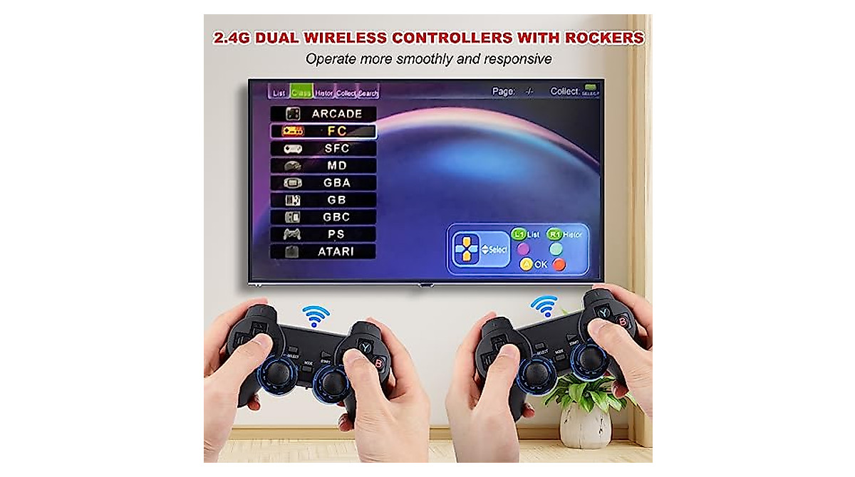 4K Wireless Retro Game Console - Over 10,000 Games
