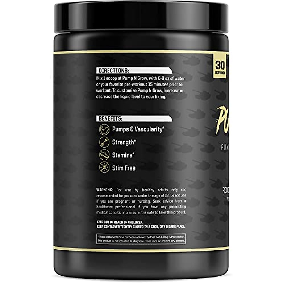 Anabolic Warfare Pump-N-Grow Muscle Pump Supplement Caffeine Free Pre Workout with L-Citrulline, L-Arginine, Beta-Alanine (Fruit Explosion– 30 Servings)