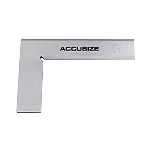 Accusize Industrial Tools Precision Bevel Edge Blade Machinists Square, 6'' Blade by 4'' Beam, Grade 0, Din 875, 0303-6203
