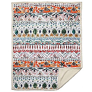 North End Decor Boho Stripe Ultra-Plush Sherpa Throw Blanket