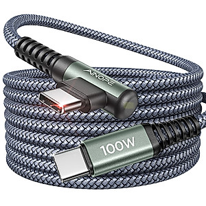 AINOPE 100W USB C to USB C Cable [2-Pack 10ft],Chubby Cable USB C,USBC to USBC Cable Fast Type C Charging Cable Fits for iPhone 15,MacBook Air/Pro,iPad Pro M4,Samsung Galaxy S24/A,Pixel 7