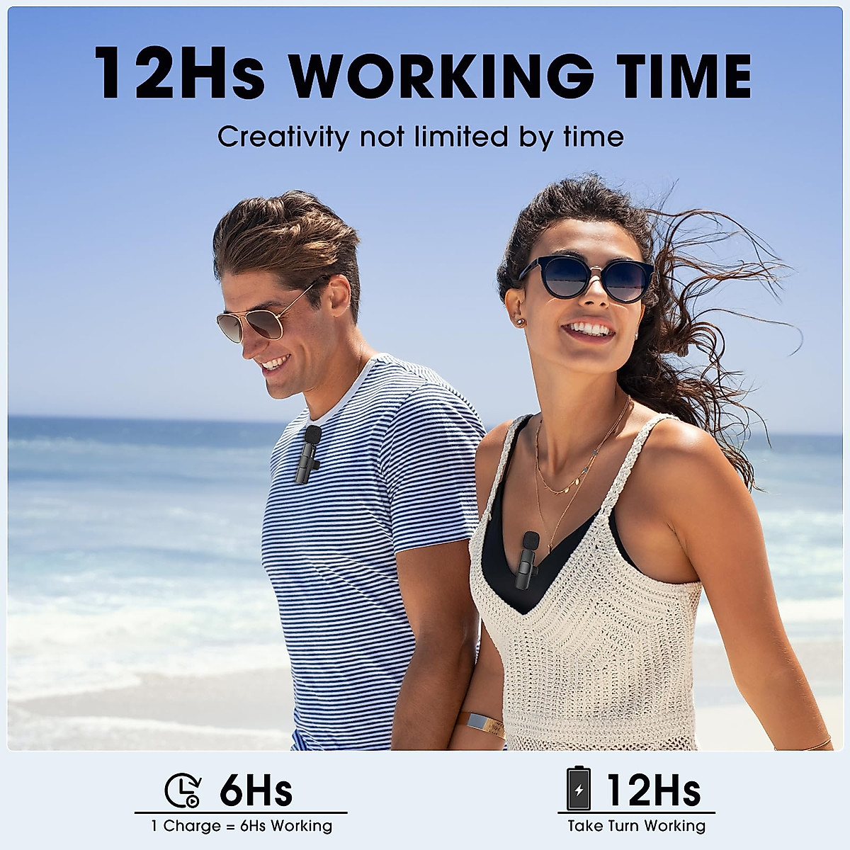 KMAG Mini Wireless Lavalier Microphones for iPhone 15 Android Phone Laptop Computer USB C Small Wireless Microphone for Video Recording Vlogging TikTok YouTube with an Extra USB Adapter