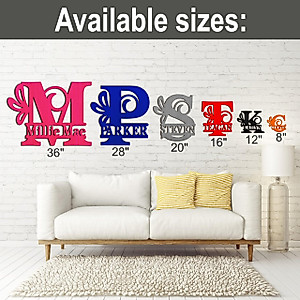 Custom Name Nursery Wooden Sign 6-50 inch, Split Letter Baby Shower, Baby Name Sign for Boy or Girl, Wedding Sign, Personalized Children's Room Sign Décor (Sign-3)