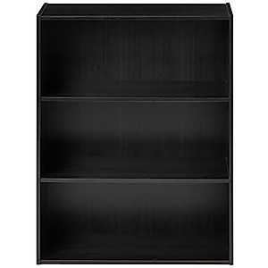 Furinno Pasir 3-Tier Open Shelf Bookcase, Espresso
