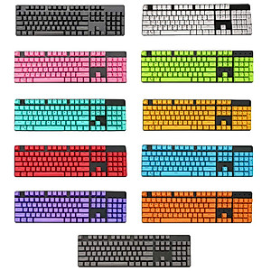 Trusway Gaming Mechanical Keyboard 104Pcs/Set PBT Universal Anti-Ghosting Backlit Key Keycaps for PC MacBook Laptop and More Update Version White