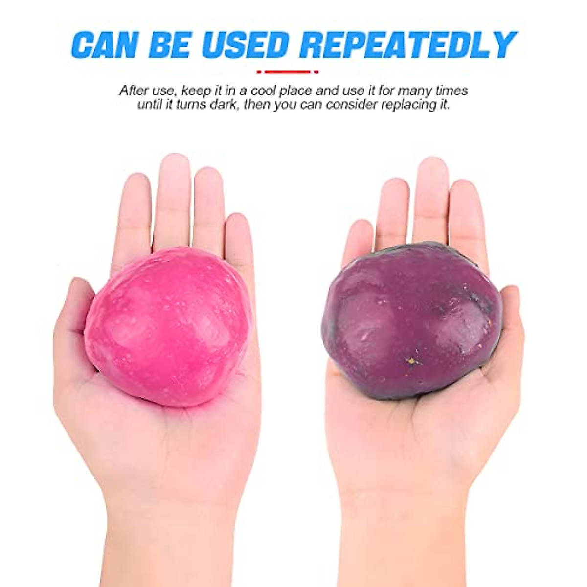 Cleaning Gel for Car, Auto Detailing Slime Mud, Putty Cleaner Dust Removal, Vehicle Interior Soft Glue Cleaning Tools Kit, Car Accessories for Cleaning Air Vents, Keyboard, PC, Laptops (Pink)