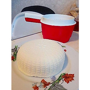 byMall Cheesemaking Kit Butter Punched Сheese Mold Press Strainer cheese Tofu Press Mold Cheese Making Machine Cow Goat Sheep Milk Cheese molds Cheesemaking mozzarella making kit rennet cheese (M)