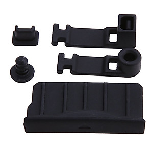 for Nintendo 3DS / NEW 3DS / 3DS XL/LL / NEW 3DS XL/LL Silicone Dust plug Cover-Black