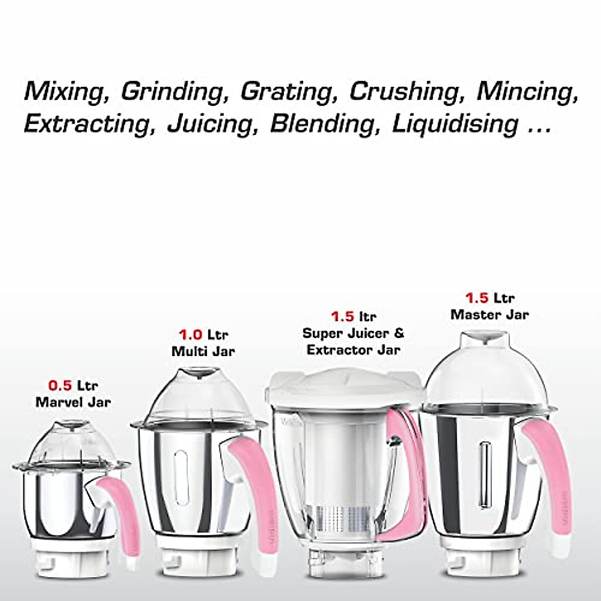 Vidiem Ivy Plus 4 Jar Mixer Grinder 750 watts Free Service Kit included -110Volts