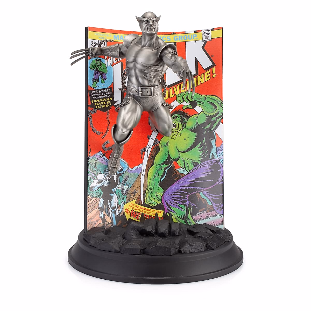 Royal Selangor Limited Edition Wolverine The Incredible Hulk Volume 1#181 Pewter Statue - Licensed Marvel Figurine/Collectible