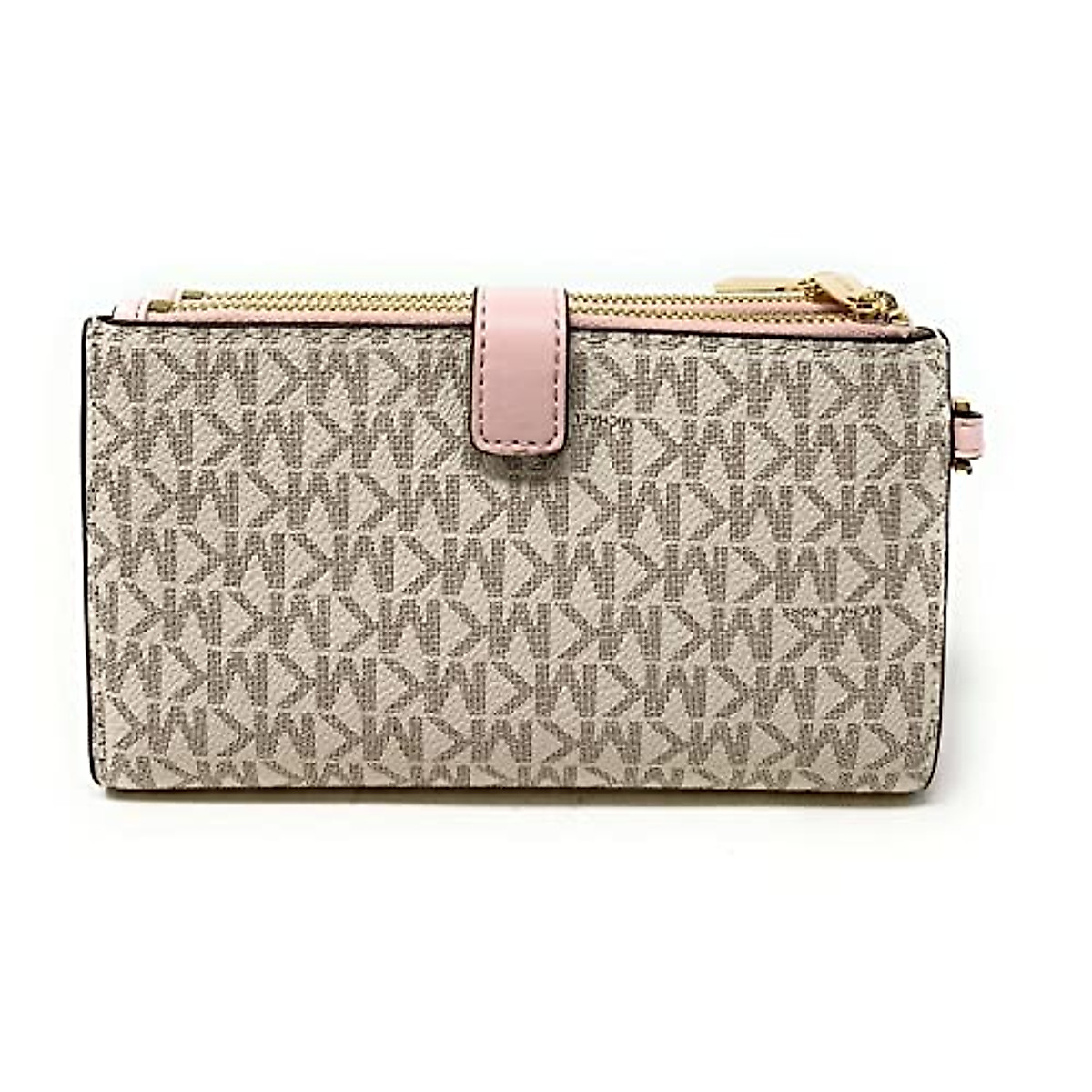 Michael Kors Jet Set Travel Double Zip Wristlet (vanilla softpink)