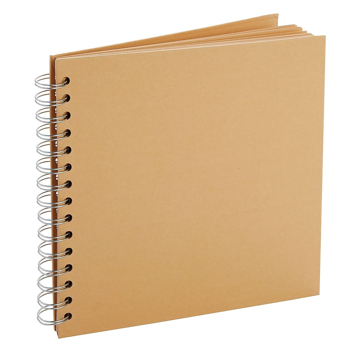 80 Pages Hardcover Kraft Scrapbook Albums, Blank DIY Journal for Scrapbooking (8x8 Inches)